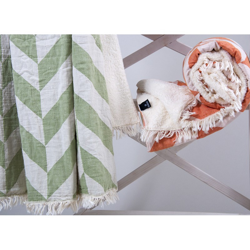 Плед микроплюш 125х170 Barine - Fishbone Throw green eyes купить на ...